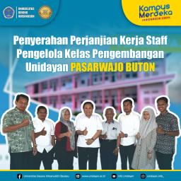 Universitas Dayanu Ikhsanuddin (Unidayan) resmi menyerahkan perjanjian ...